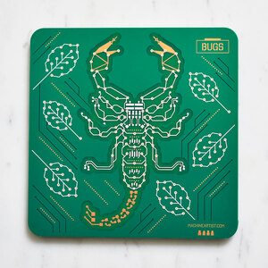 PCB Coaster Ladybug & Butterfly - Machine Artist